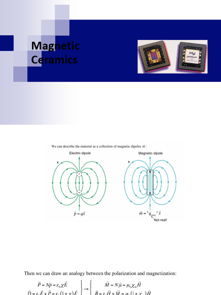 Understanding Magnetic Ceramics and Dipoles | PDF | Magnetism ...