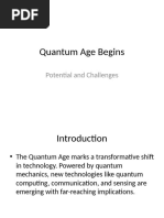 Quantum Age Begin | PDF | Quantum Computing | Computer Science