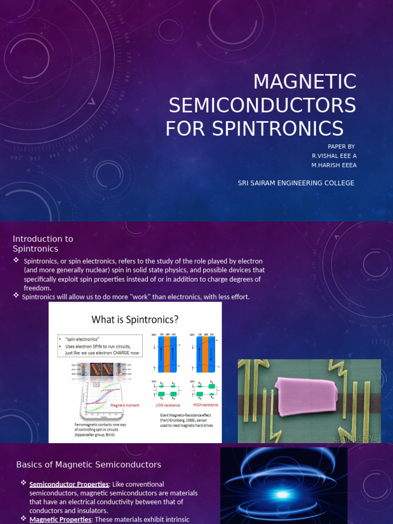 Magnetic Semiconductors For Spintronics | PDF | Semiconductors ...