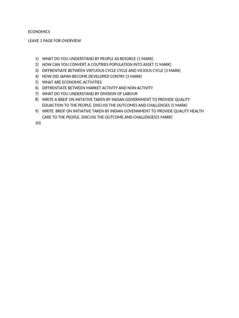 Economics Notes | PDF