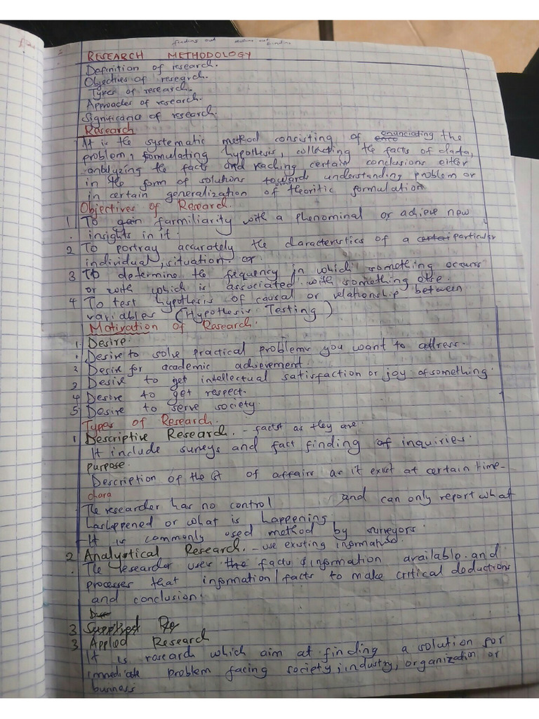 Research Methodology Notes | PDF