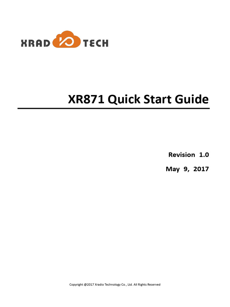 XR871 Quick Start Guide-CN | PDF