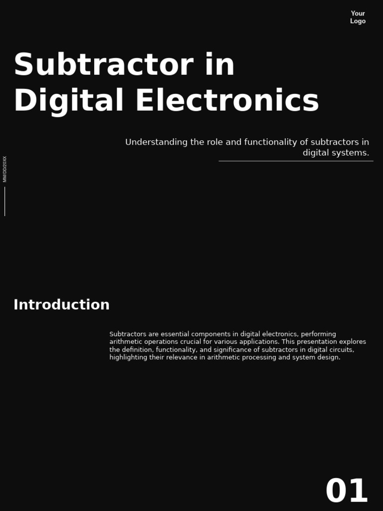 Subtractor in Digital Electronics | PDF | Digital Electronics | Arithmetic