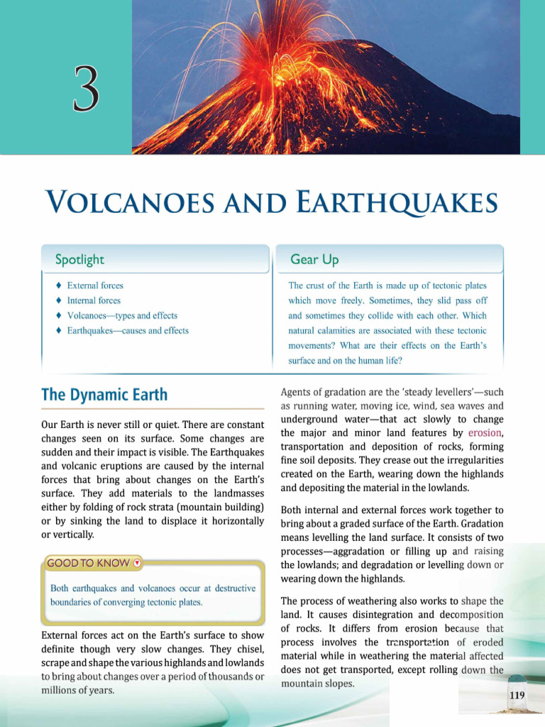 3 - Volcanoes and Earthquakes | PDF