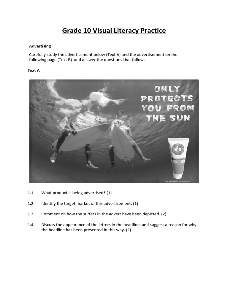 Visual Literacy Practice | PDF