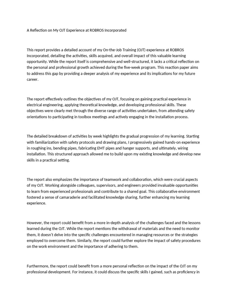 A Reflection on-WPS Office | PDF | Experience | Learning