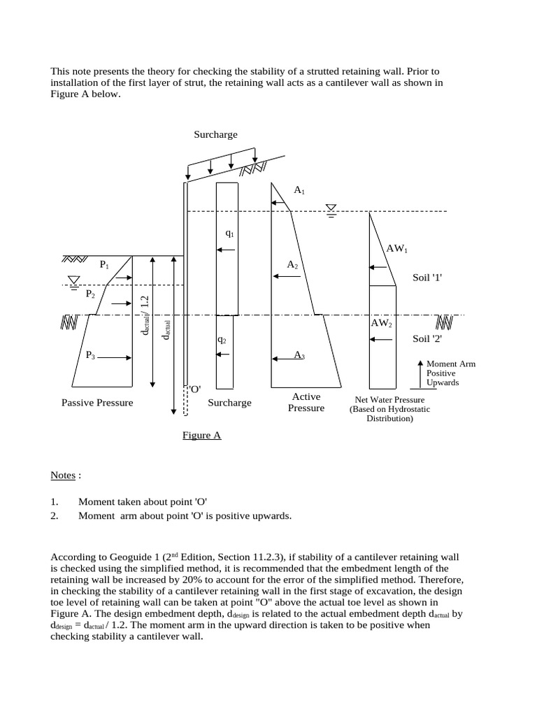 Retaining Wall Stability Analysis Guide | PDF | Applied And ...