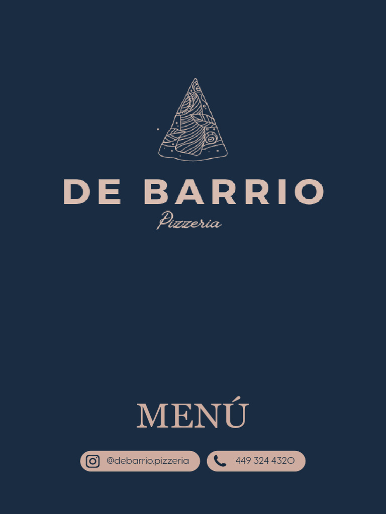 Menú de Pizzería de Barrio | PDF | Pizza | Alimentos