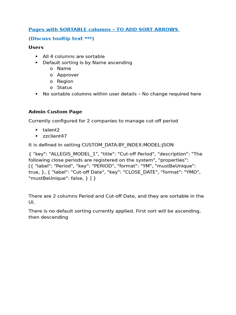 Admin Pages With SORTABLE Columns | PDF | Cursor (User Interface ...