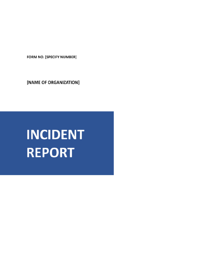 General Incident Report Template | PDF | First Aid | Occupational ...