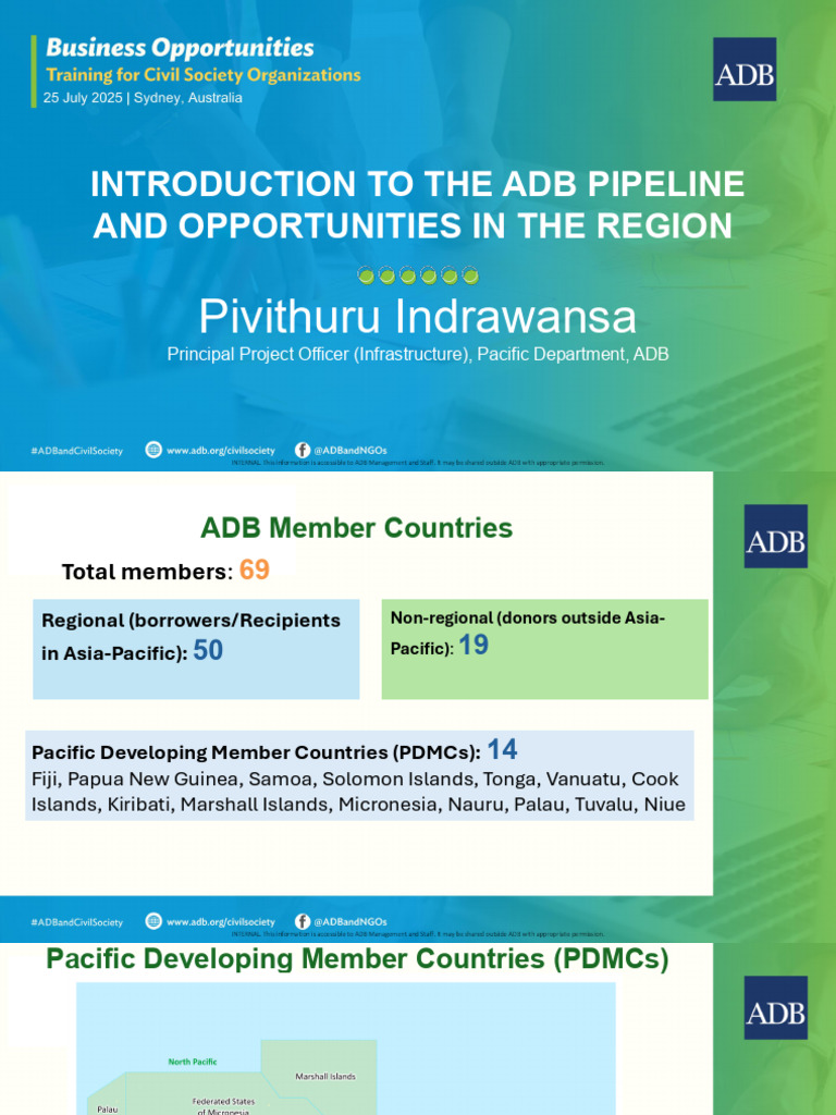 ADB Pipeline Projects in the Pacific | PDF | Pacific Ocean | Asian ...