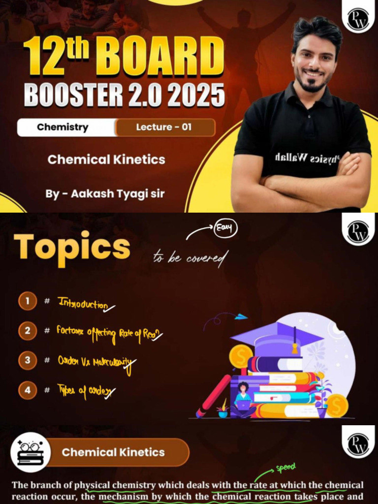 Chemical Kinetics 01 - Class Notes - 12th Board Booster 2.0 2025 | PDF
