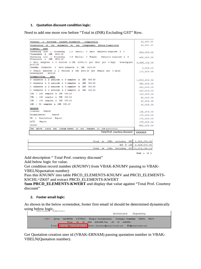 Addendum For Quotation Form | PDF