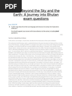 Journey Through Bhutan's Landscape | PDF | Bhutan