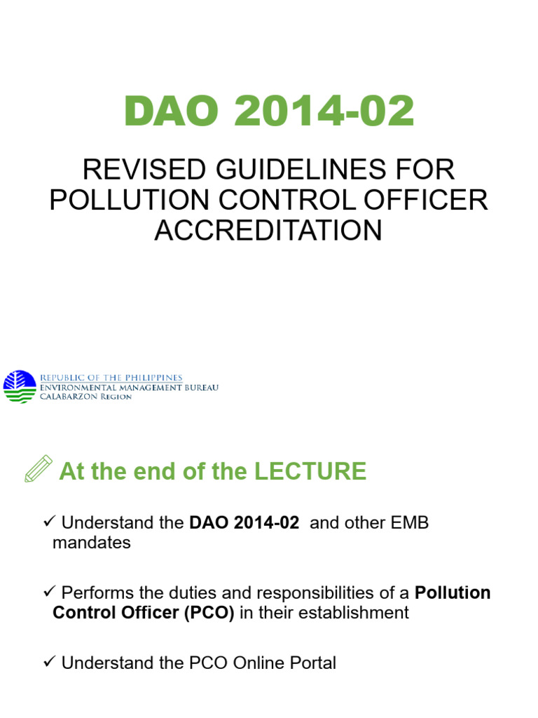 Dao 2014-02 Presentation-Pco Training111824 | PDF | Waste | Ethylene