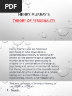 Murray's Theory of Needs Explained | PDF | Personality Psychology ...