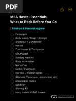 Weekly Boarding Essentials Packing List | PDF