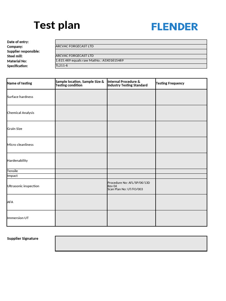 241 - TL211 - 1.615.469 - Test Plan - Arcvac - 20250701 | PDF