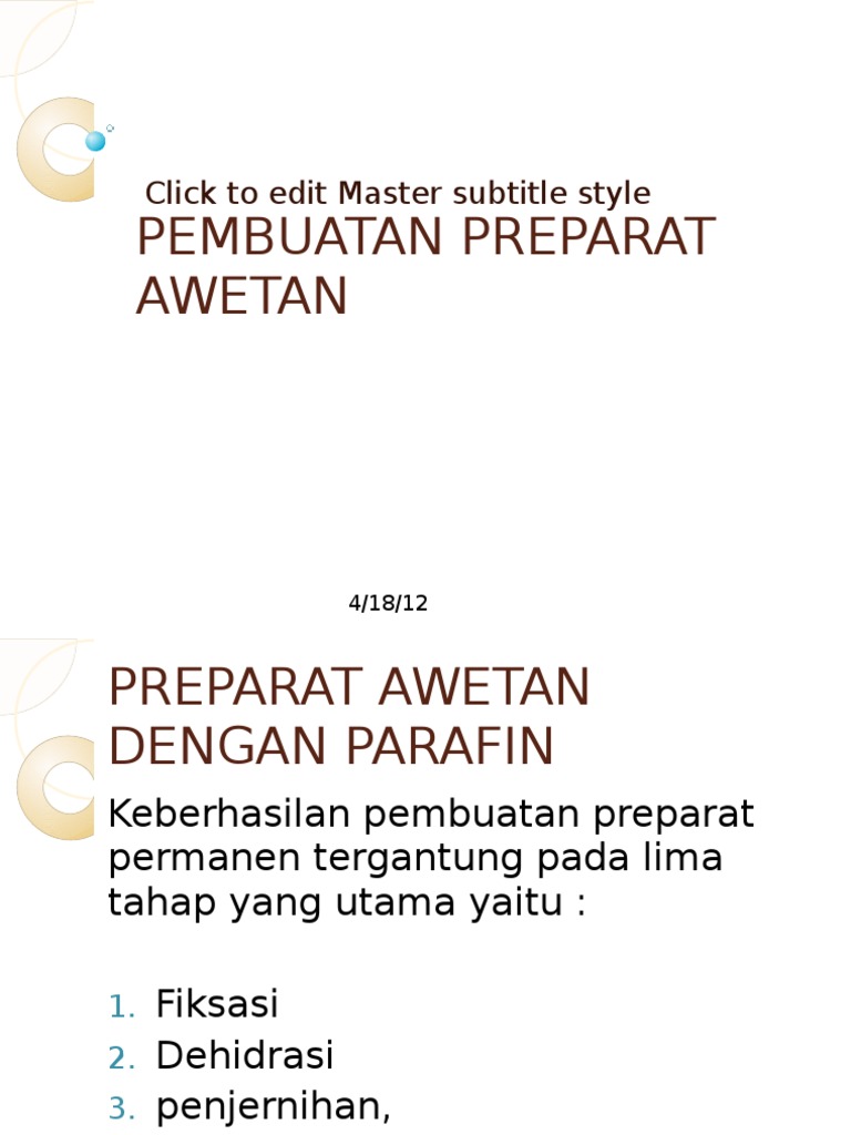 Pembuatan Preparat Awetan | PDF | Kesehatan Holistik | Sains & Matematika