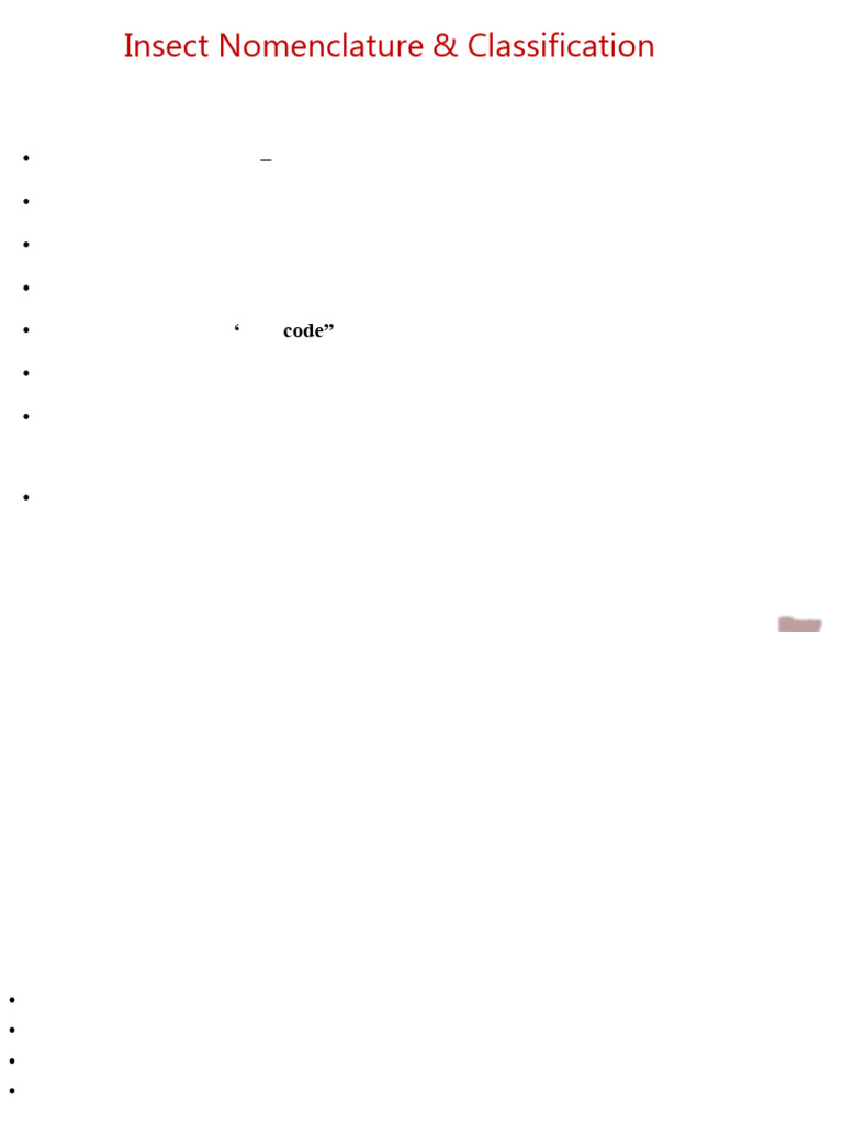 Insect Classification and Nomenclature | PDF | Insects | Species