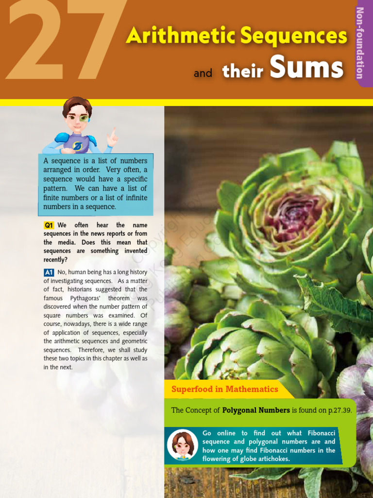 6 - Ch.27 Arithmetic Sequences and Their Sums | PDF | Summation | Sequence