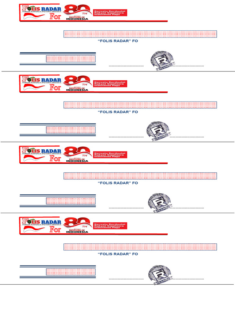 Kwitansi Folis Radar | PDF
