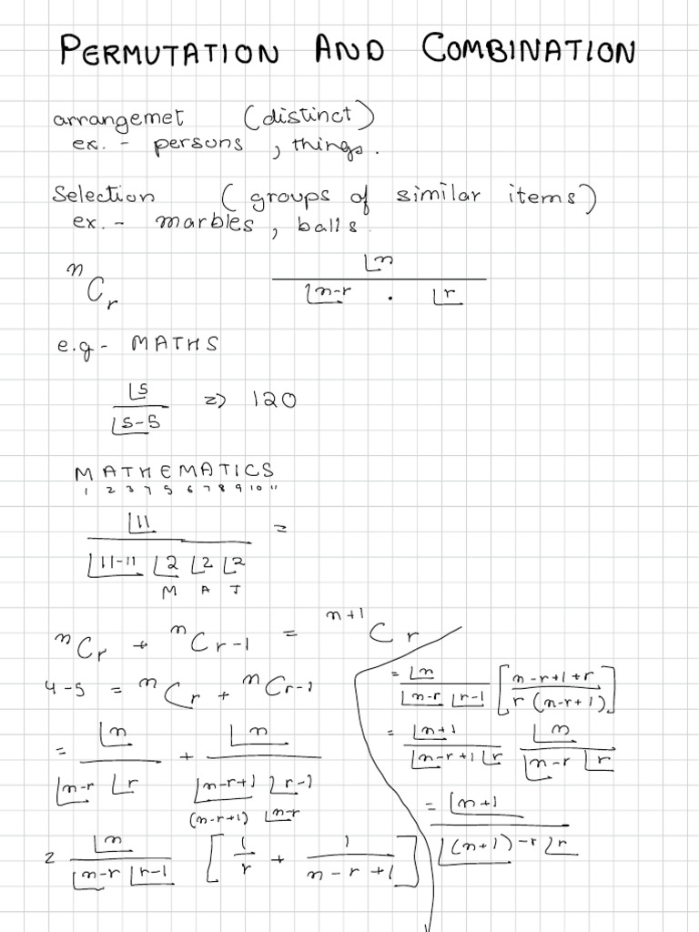 Permutation and Combination | PDF