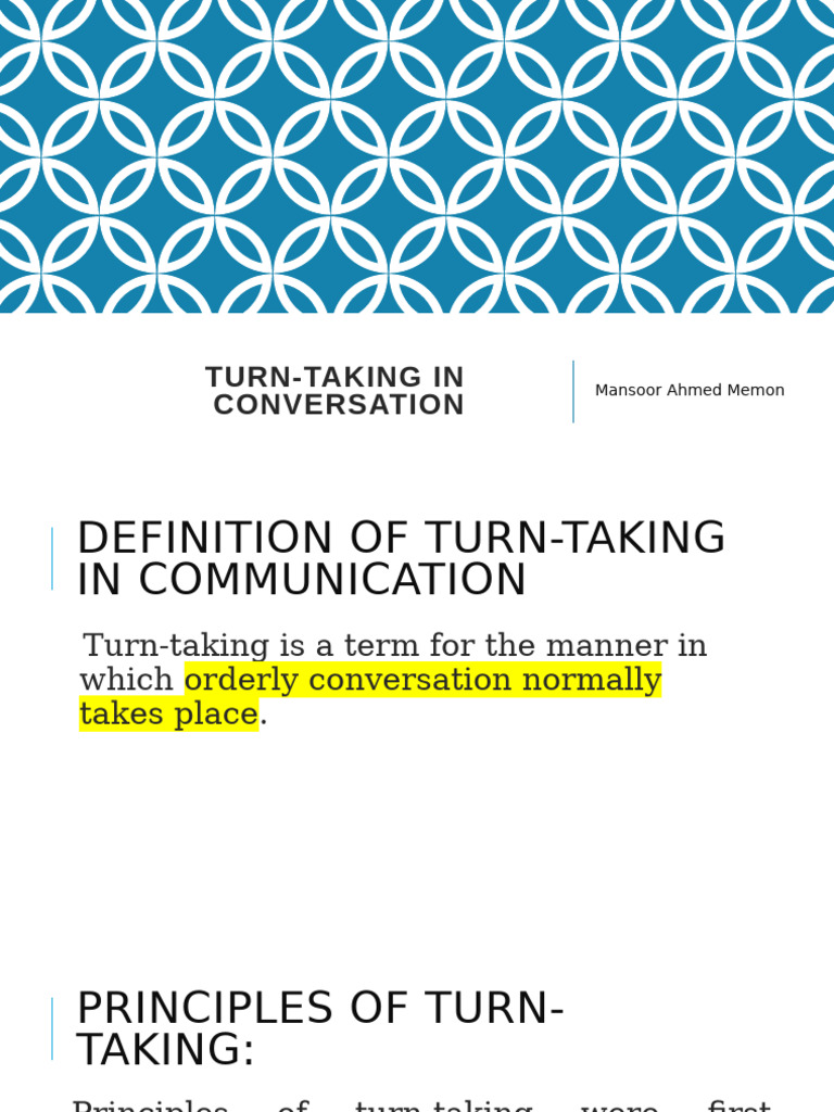 Understanding Turn-Taking in Conversation | PDF | Communication | Human ...