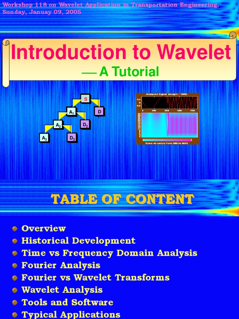 Introduction To Wavelet A Tutorial - Qiao | PDF | Wavelet | Fourier ...