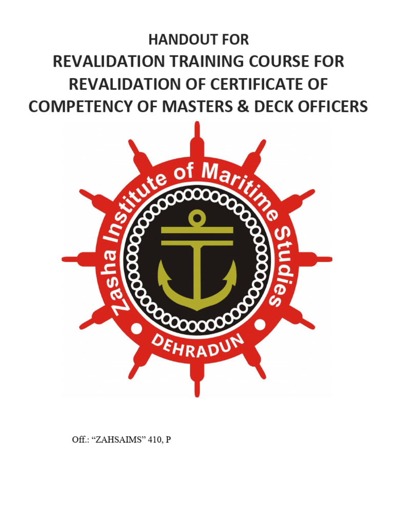 Revalidation Training for Deck Officers | PDF | Shipping