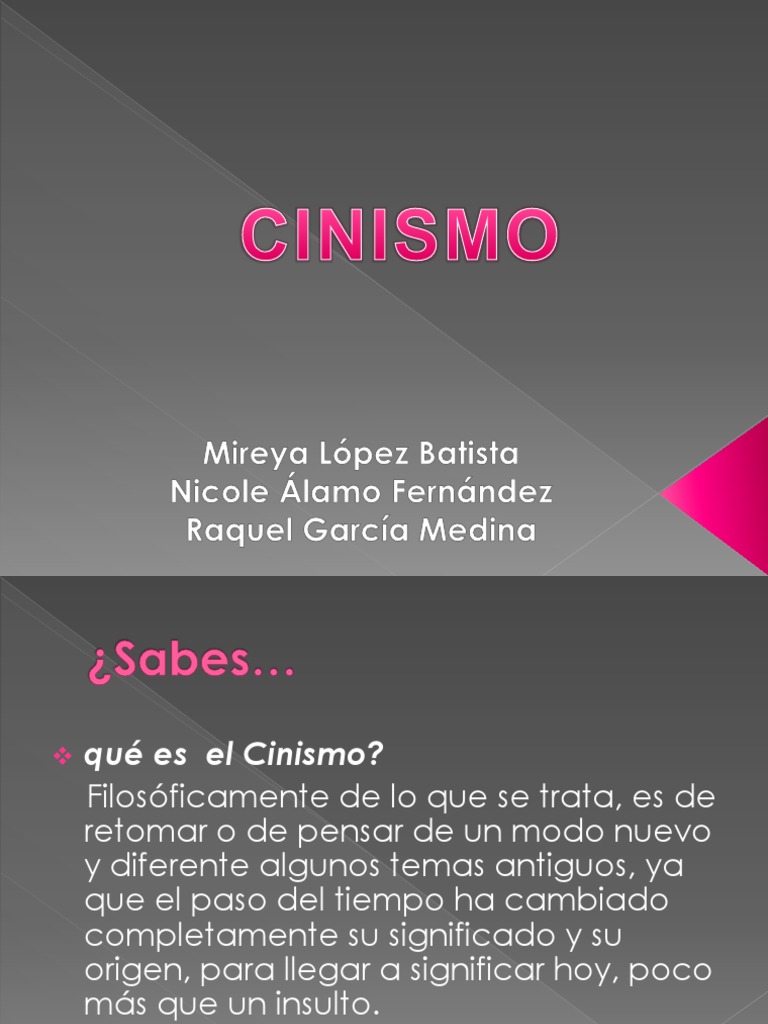 CINISMO | PDF | Science | Ciencia filosófica