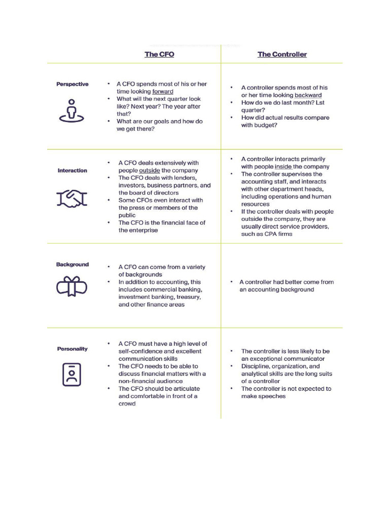 Contoh CFO Vs Controler | PDF