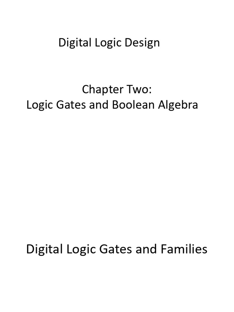Logic Gates and Boolean Algebra Basics | PDF | Logic Gate | Integrated ...