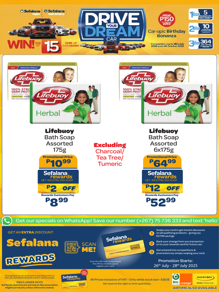 Sefalana Weekend Special REWARDS Retail 26th July - 28th July 2025 NEW ...