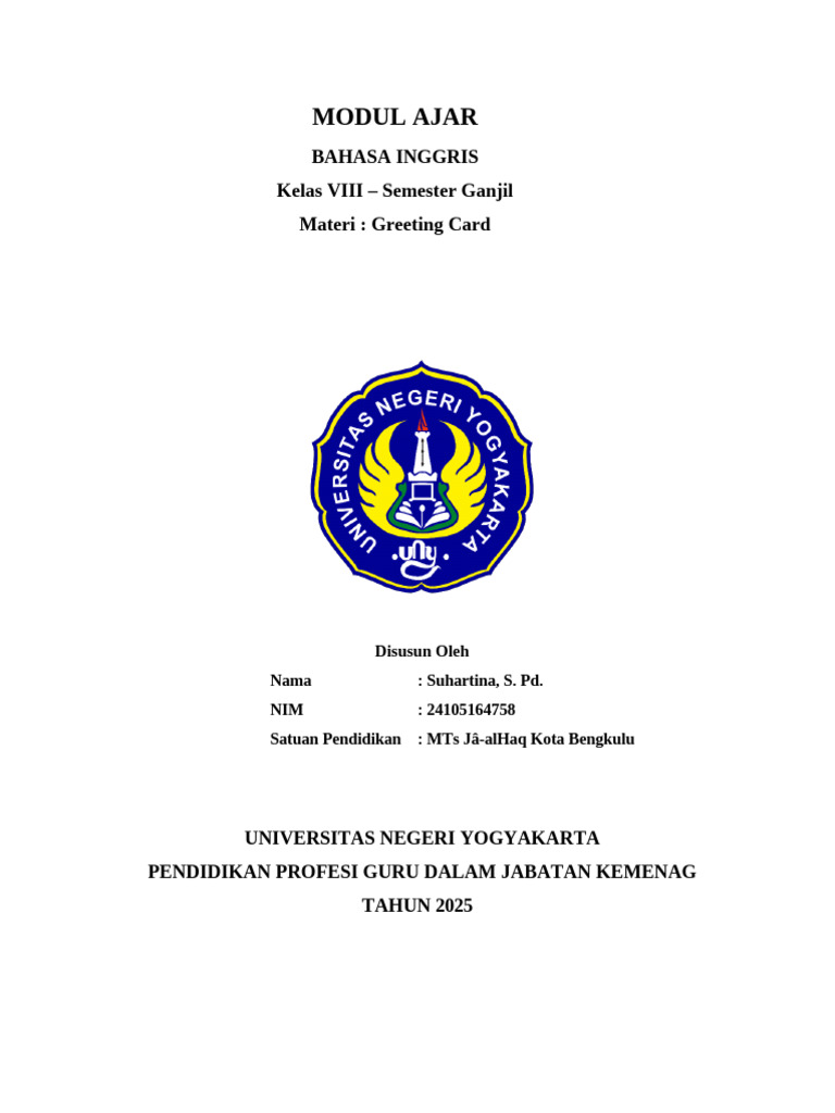 Modul Ajar Ukin PPG | PDF