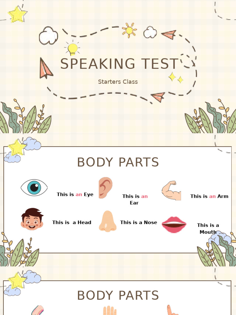 Speaking Test Starters U5+6 | PDF