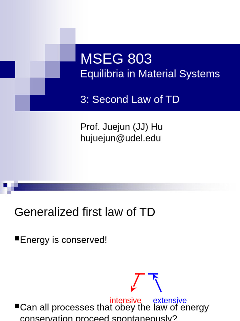 3 - Second Law of Thermodynamics Reversible and Irreversible Process ...