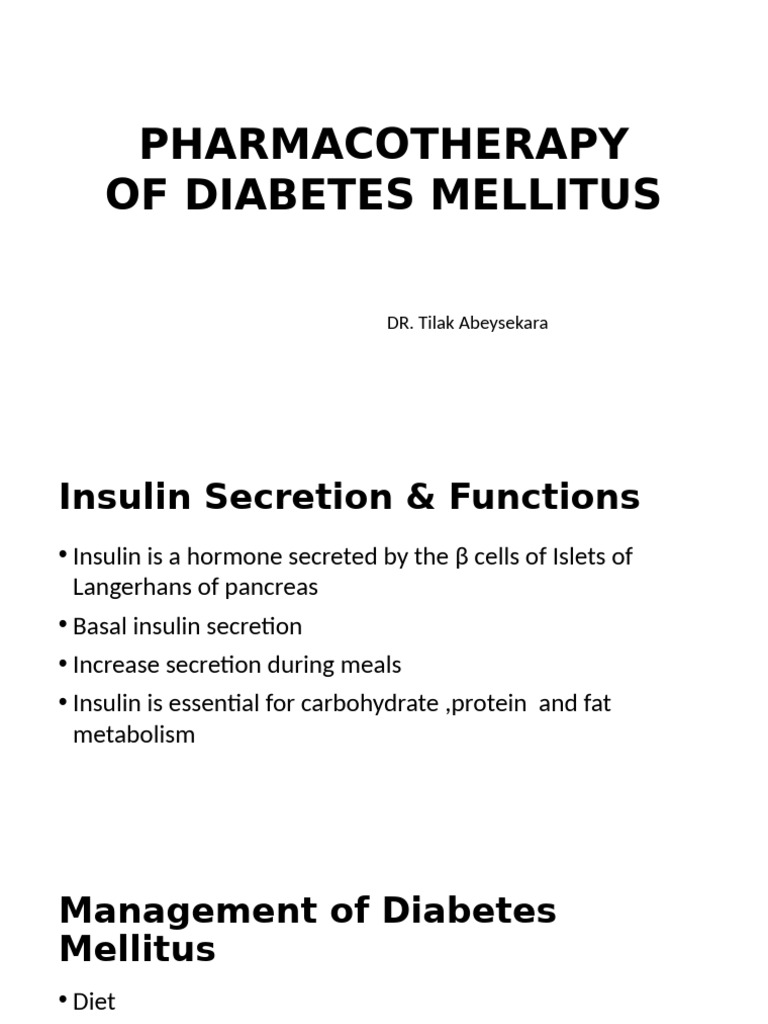 Classification of Anti-Diabetic Drugs | PDF | Insulin | Diabetes