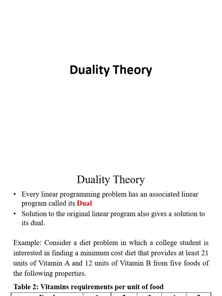 Lecture 6 - Primal Dual | PDF | Linear Programming | Mathematical Relations