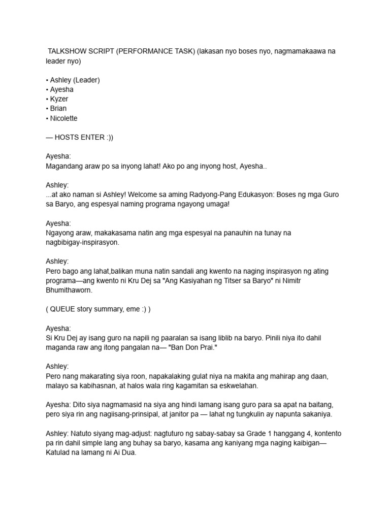 Fili Performance Task - 2 | PDF