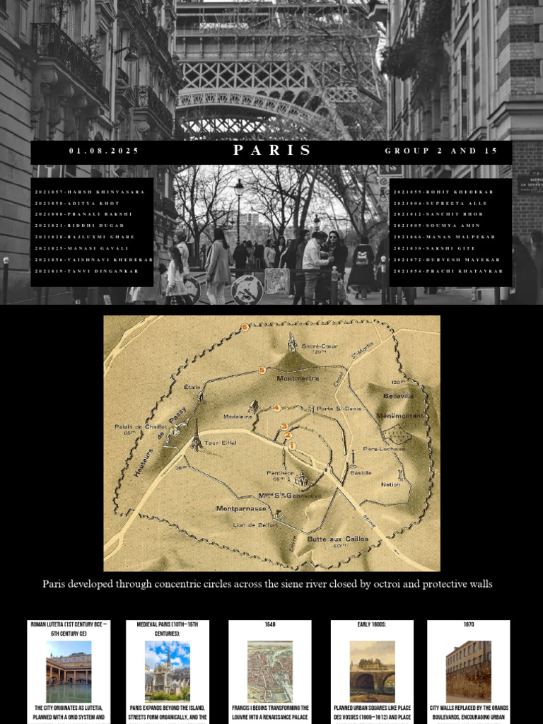 Evolution of Paris: Urban Planning History | PDF | Paris