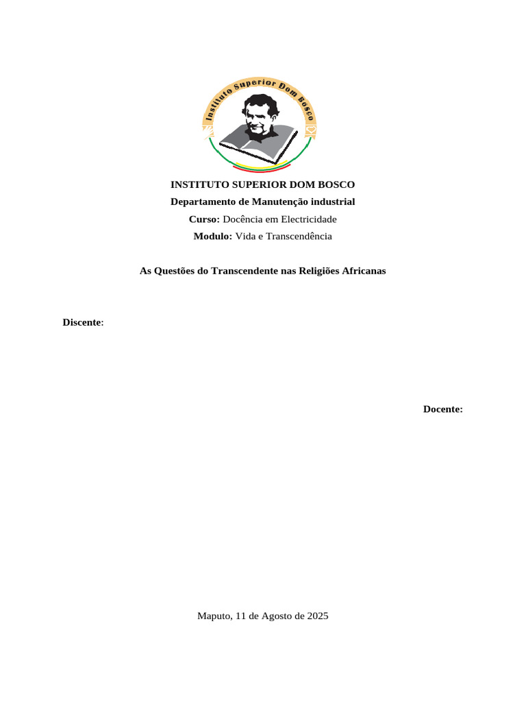 As Questões Do Transcendente Nas Religiões Africanas | PDF | Deus ...