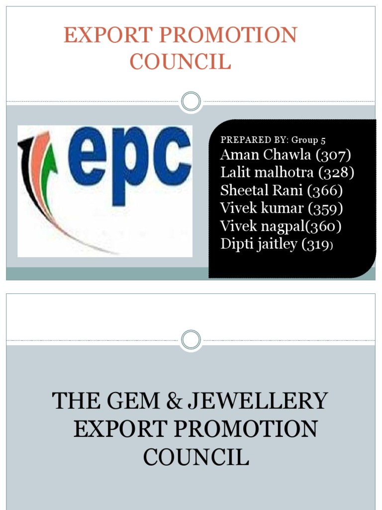 The Gem & Jewellery Export Promotion Council | PDF | Diamond | Economies