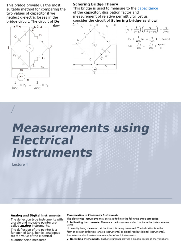 Measurements Using Electrical Lec 4 | PDF | Rectifier | Amplifier