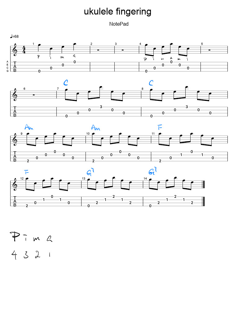Ukulele Fingering | PDF