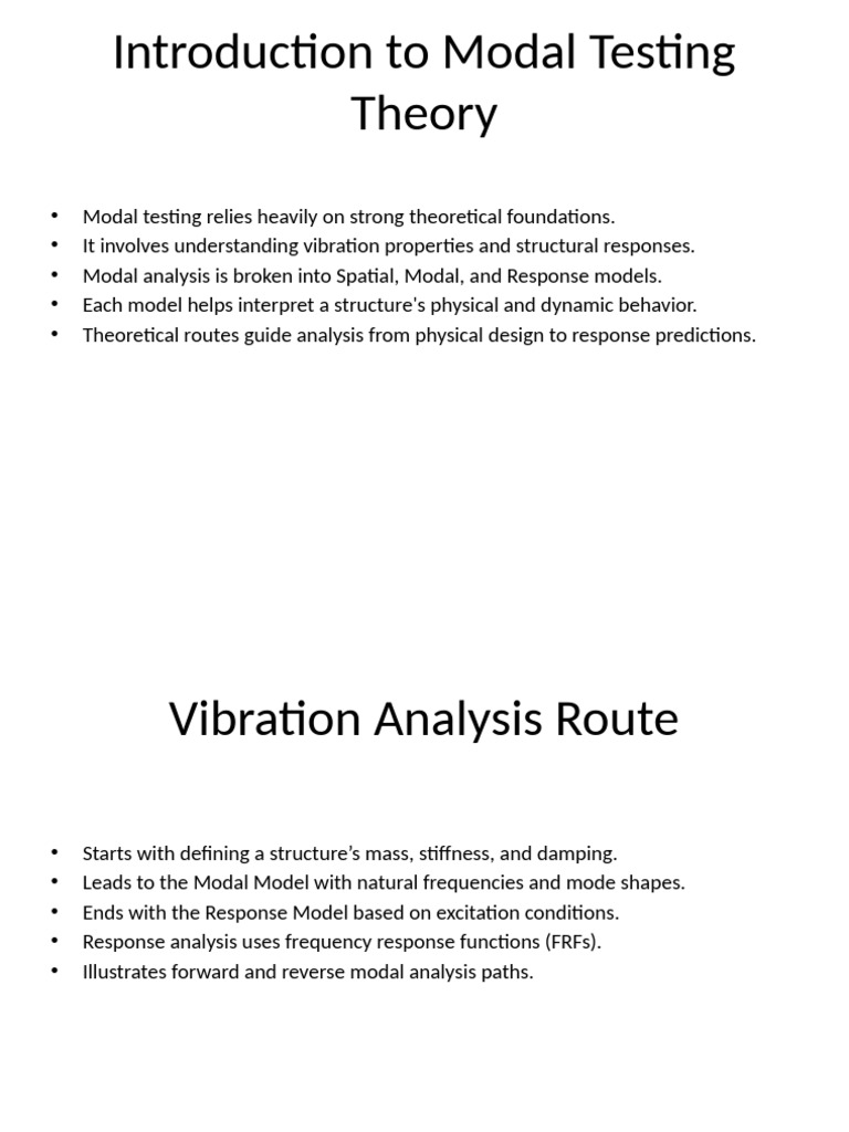 Modal Testing Theory Presentation | PDF | Damping | Applied And ...