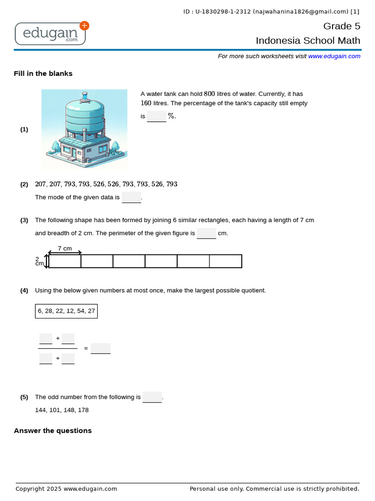 Grade5 1830298 1 2312.q | PDF | Edible Fruits | Fruit