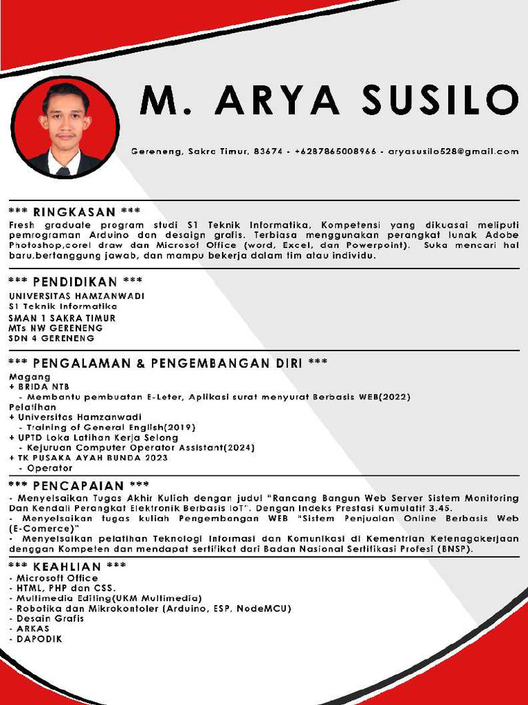 CV TERBARU | PDF