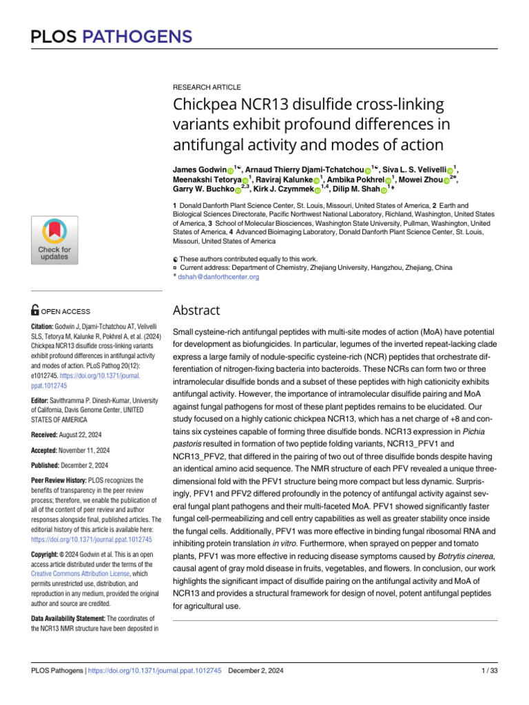 Journal.ppat.1012745 | PDF | Fungicide | Beta Sheet