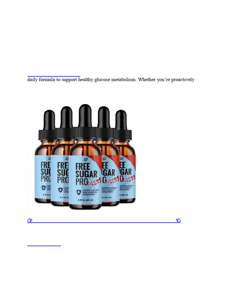 Free Sugar Pro: Blood Sugar Support Guide | PDF | Insulin Resistance ...